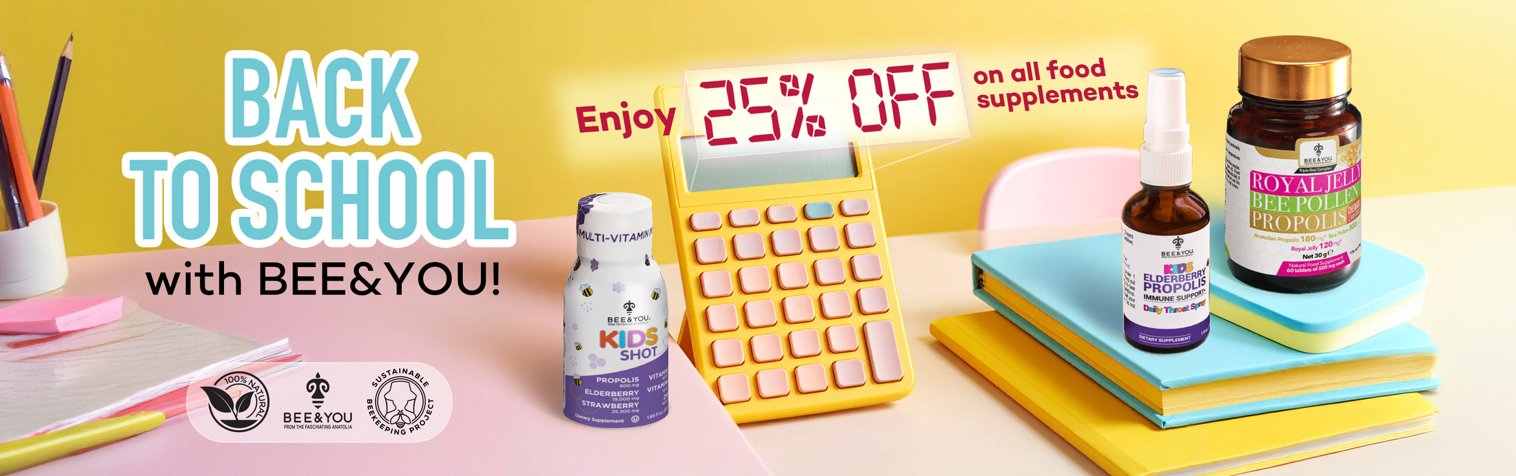 BEE&YOU 100% Natural Organic Certified Patented Bee Products